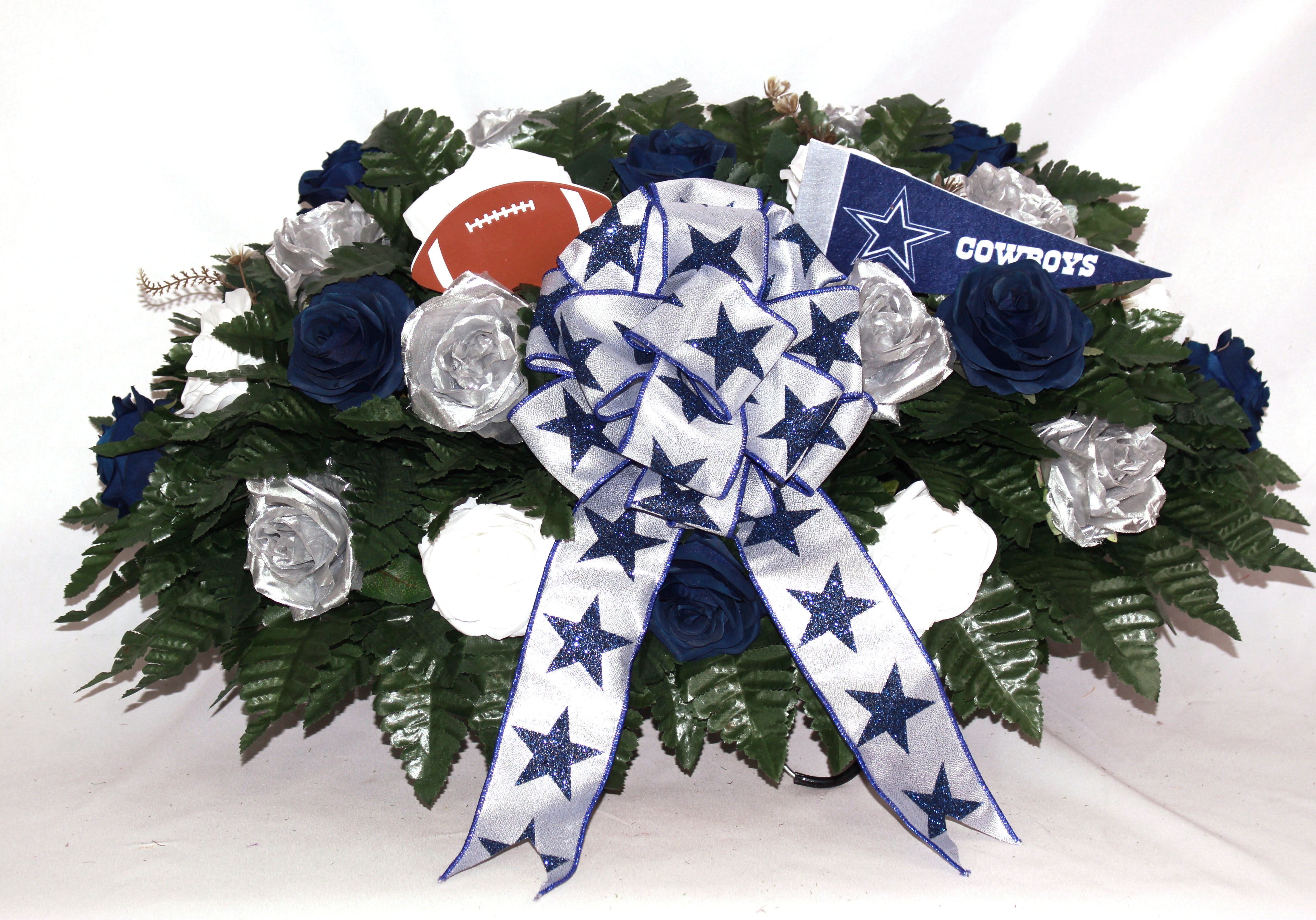 XL Handmade Cowboy's Fan Cemetery Headstone Saddle Arrangement-Grave D ...